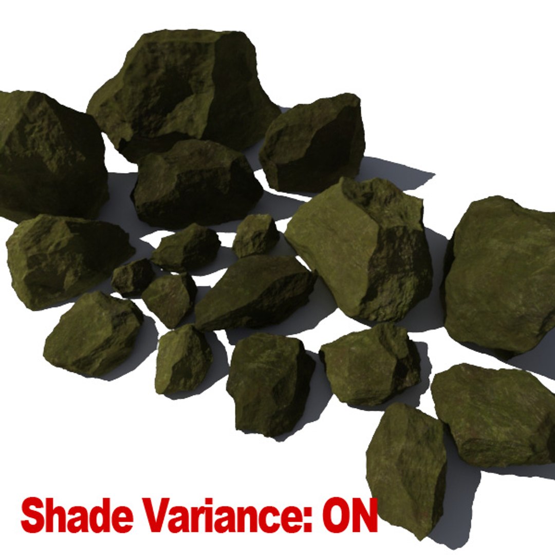 jagged rocks stones - 3d max