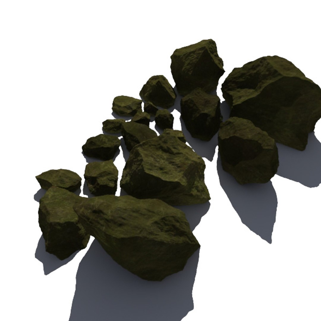 jagged rocks stones - 3d max