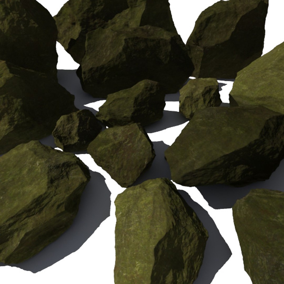 jagged rocks stones - 3d max