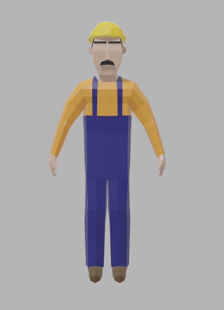Worker Rigged Unity 3D Model - TurboSquid 1566527