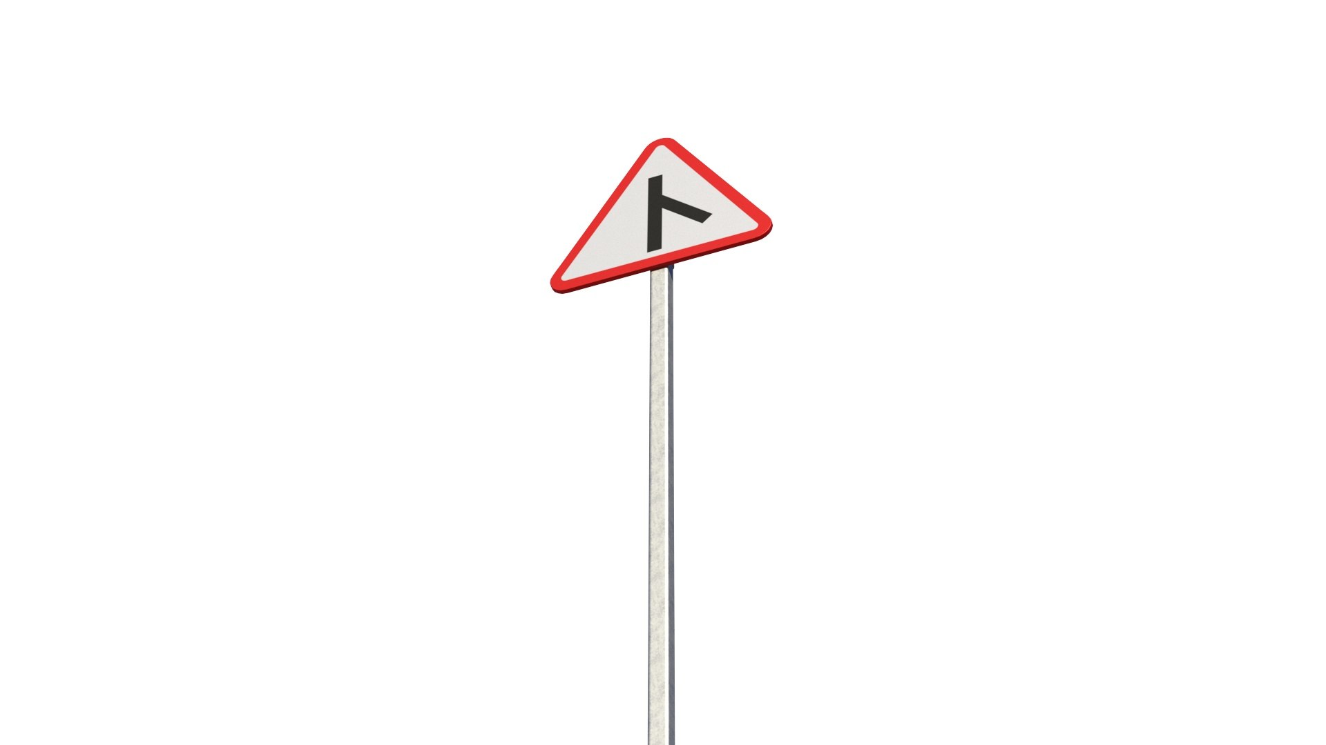 3D model Right Intersection Road Sign - TurboSquid 2116117