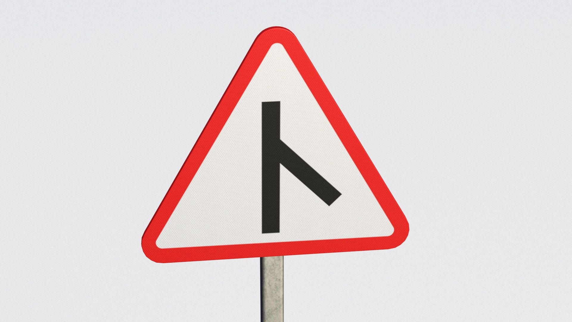 3D model Right Intersection Road Sign - TurboSquid 2116117