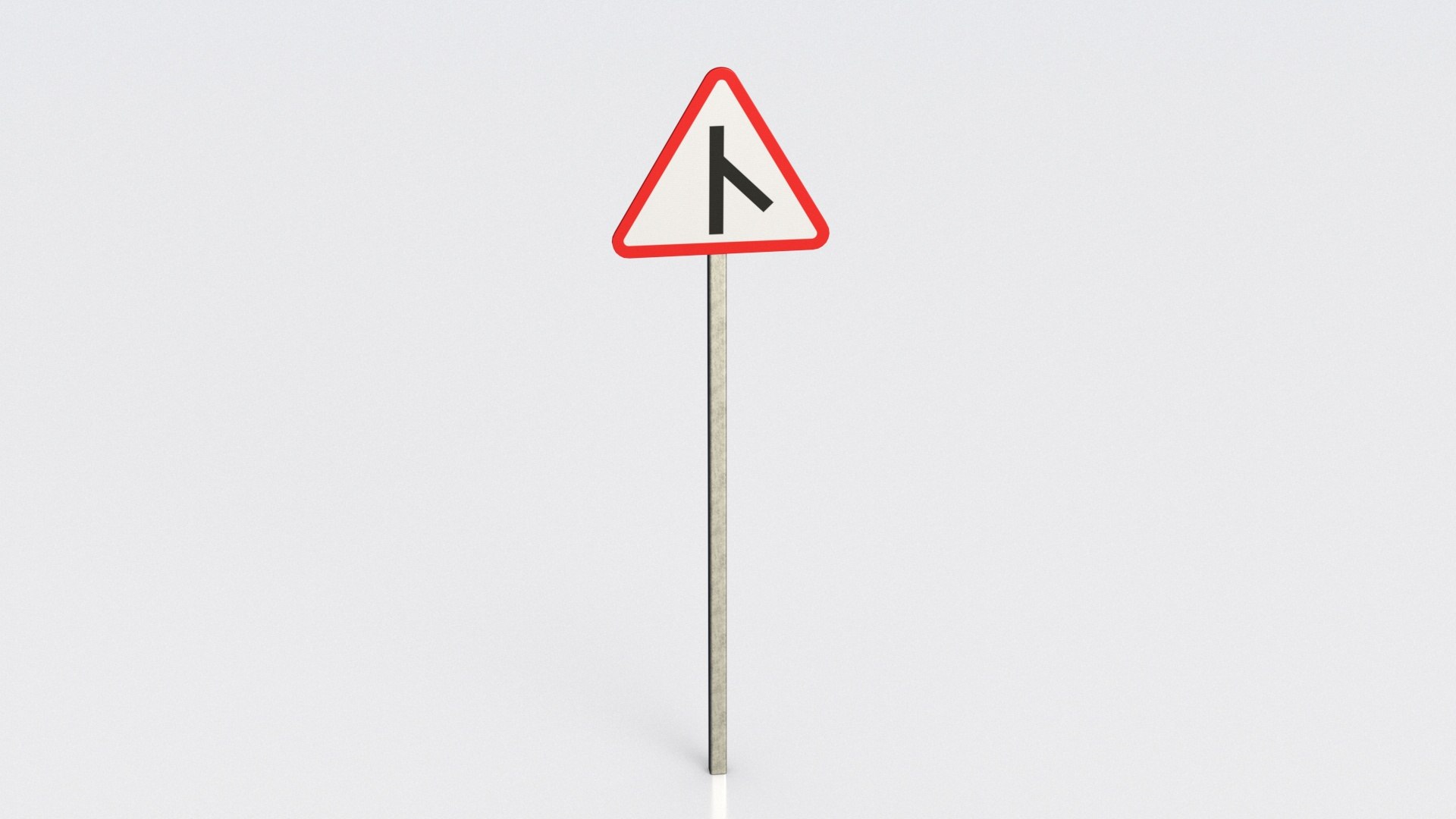 3D model Right Intersection Road Sign - TurboSquid 2116117