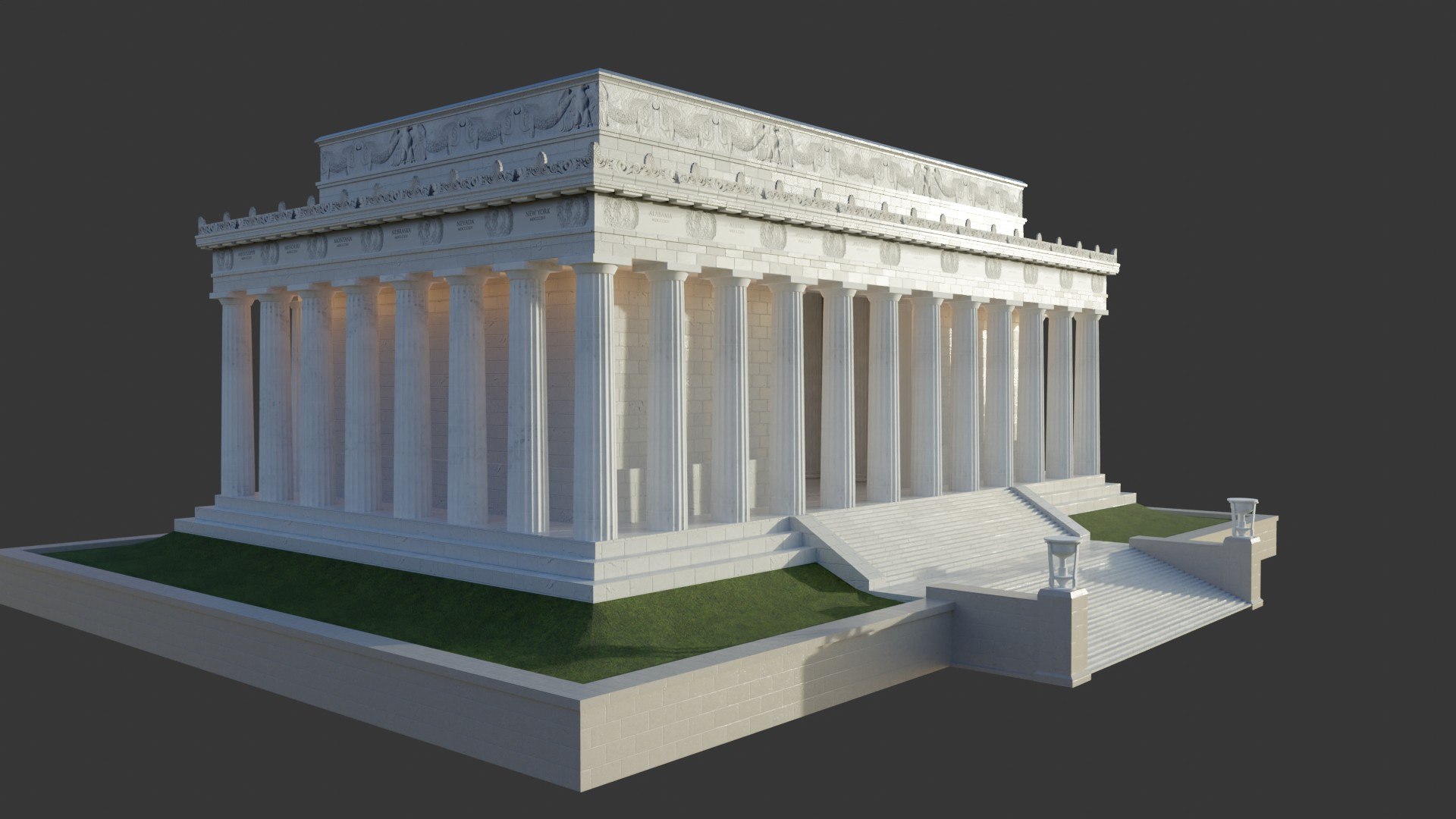 Lincoln Memorial 3D Model - TurboSquid 1971820