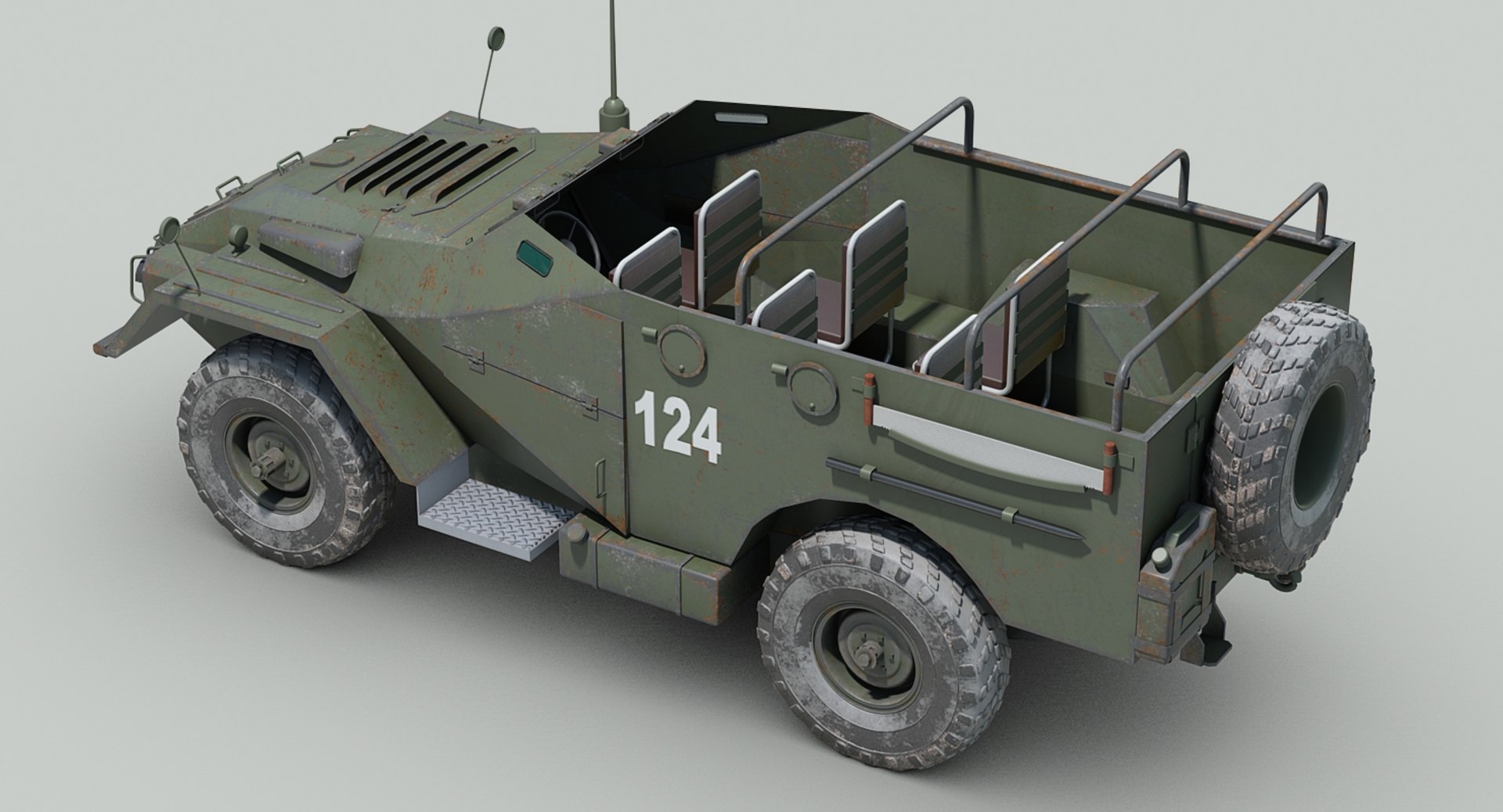 3D Soviet Btr 40 Armored Personnel - TurboSquid 1333447
