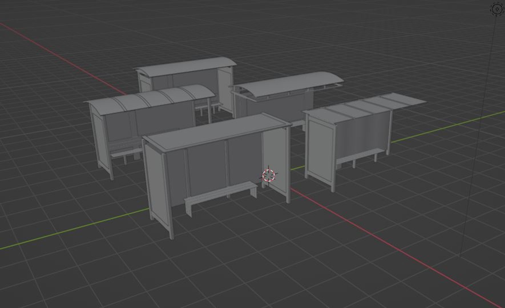Bus Stop Low-poly 3D Model 3D - TurboSquid 2334415