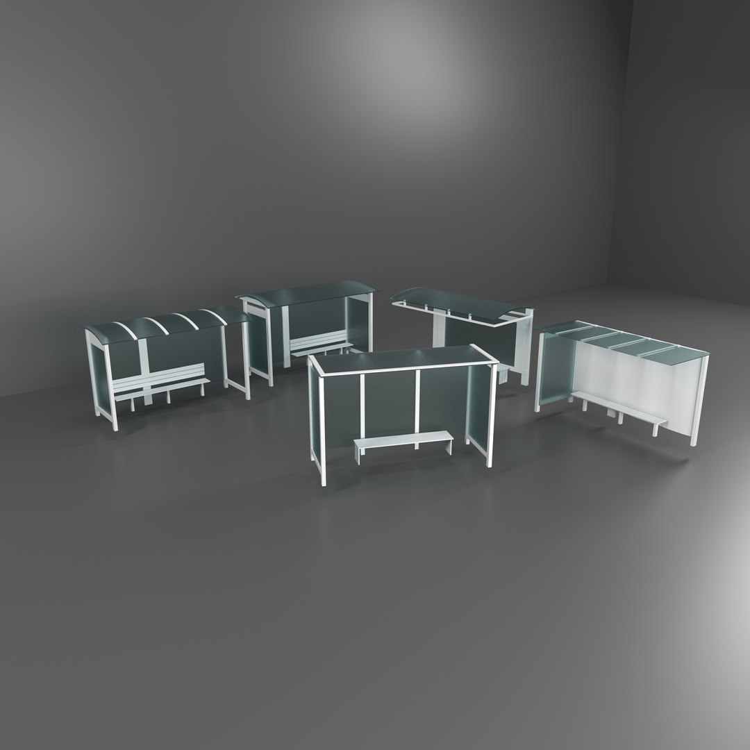 Bus Stop Low-poly 3D Model 3D - TurboSquid 2334415
