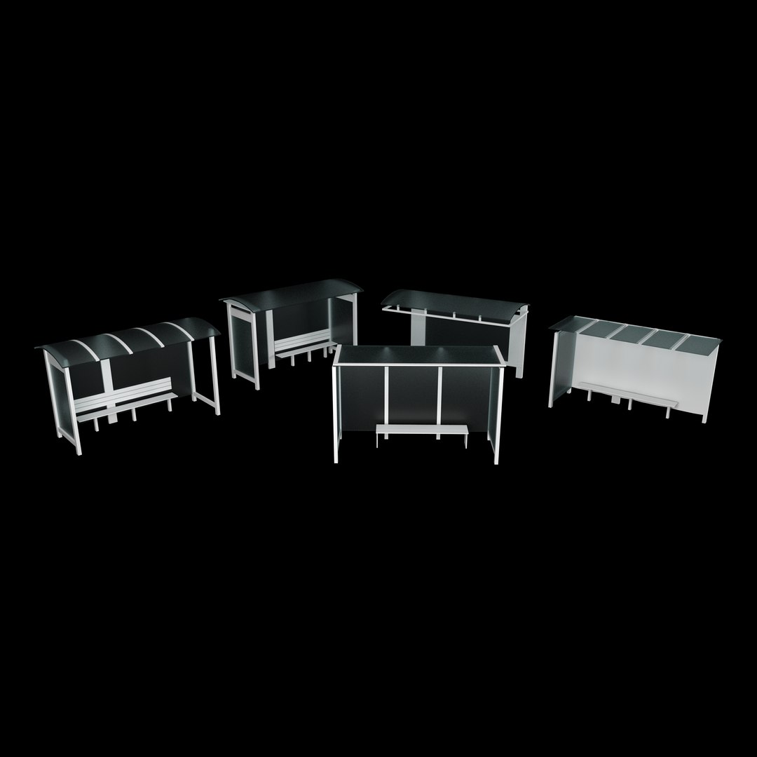 Bus Stop Low-poly 3D Model 3D - TurboSquid 2334415