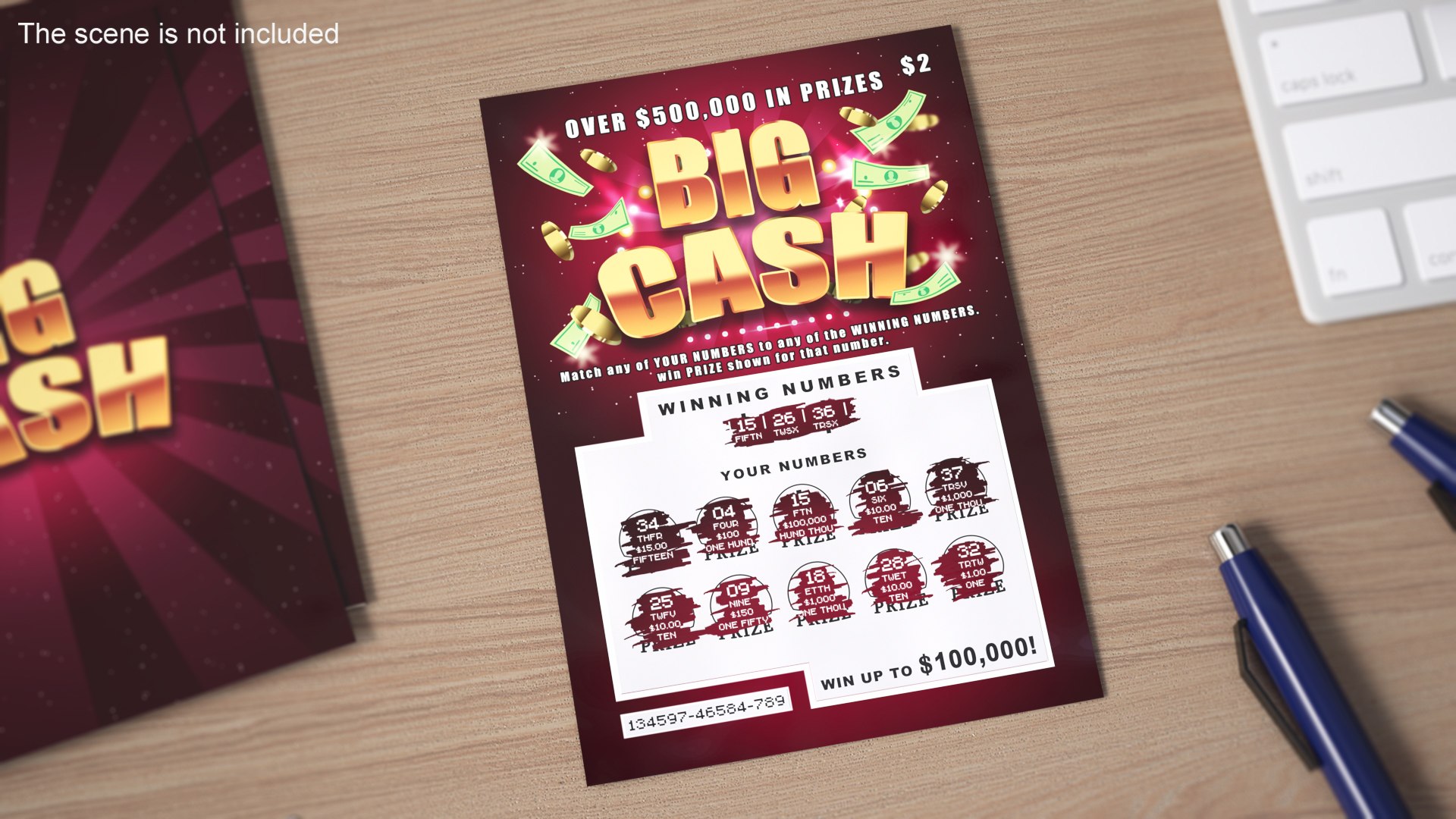 3D Big Cash Scratching Card With Erased Layer - TurboSquid 2115691