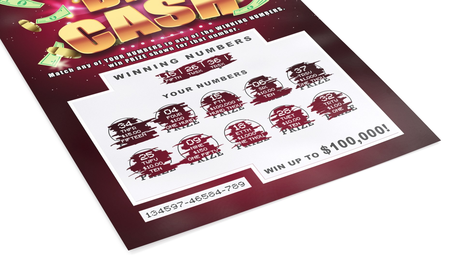 3D Big Cash Scratching Card With Erased Layer - TurboSquid 2115691