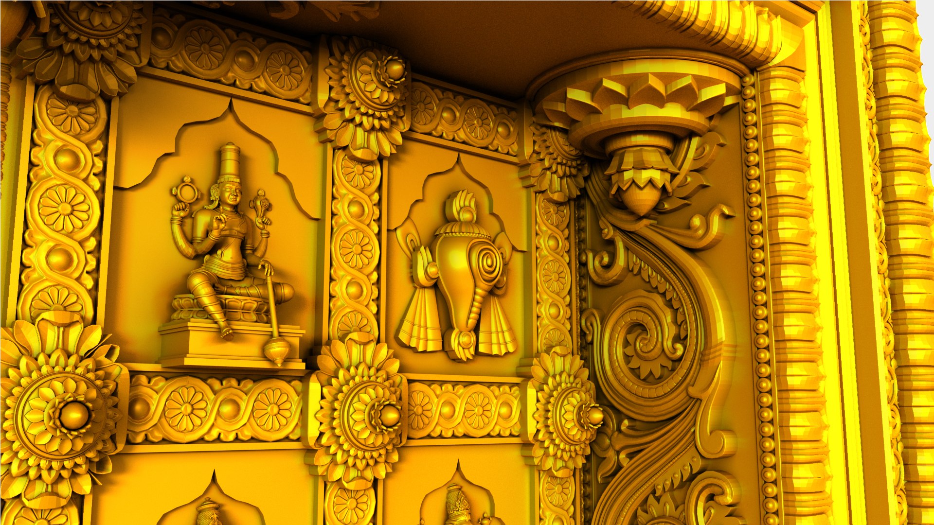 3D Tirupati Temple Door - TurboSquid 2078446
