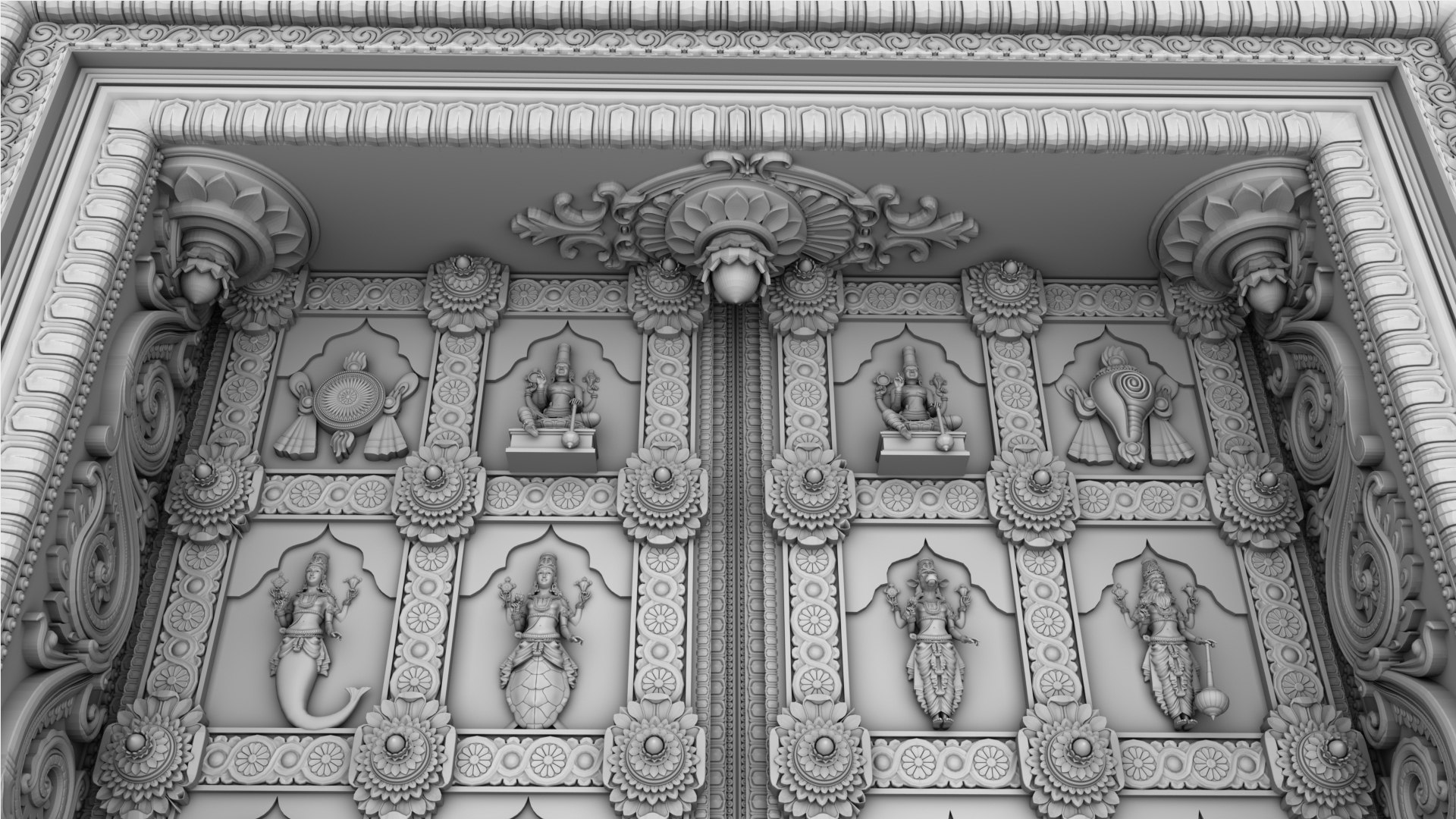 3D Tirupati Temple Door - TurboSquid 2078446