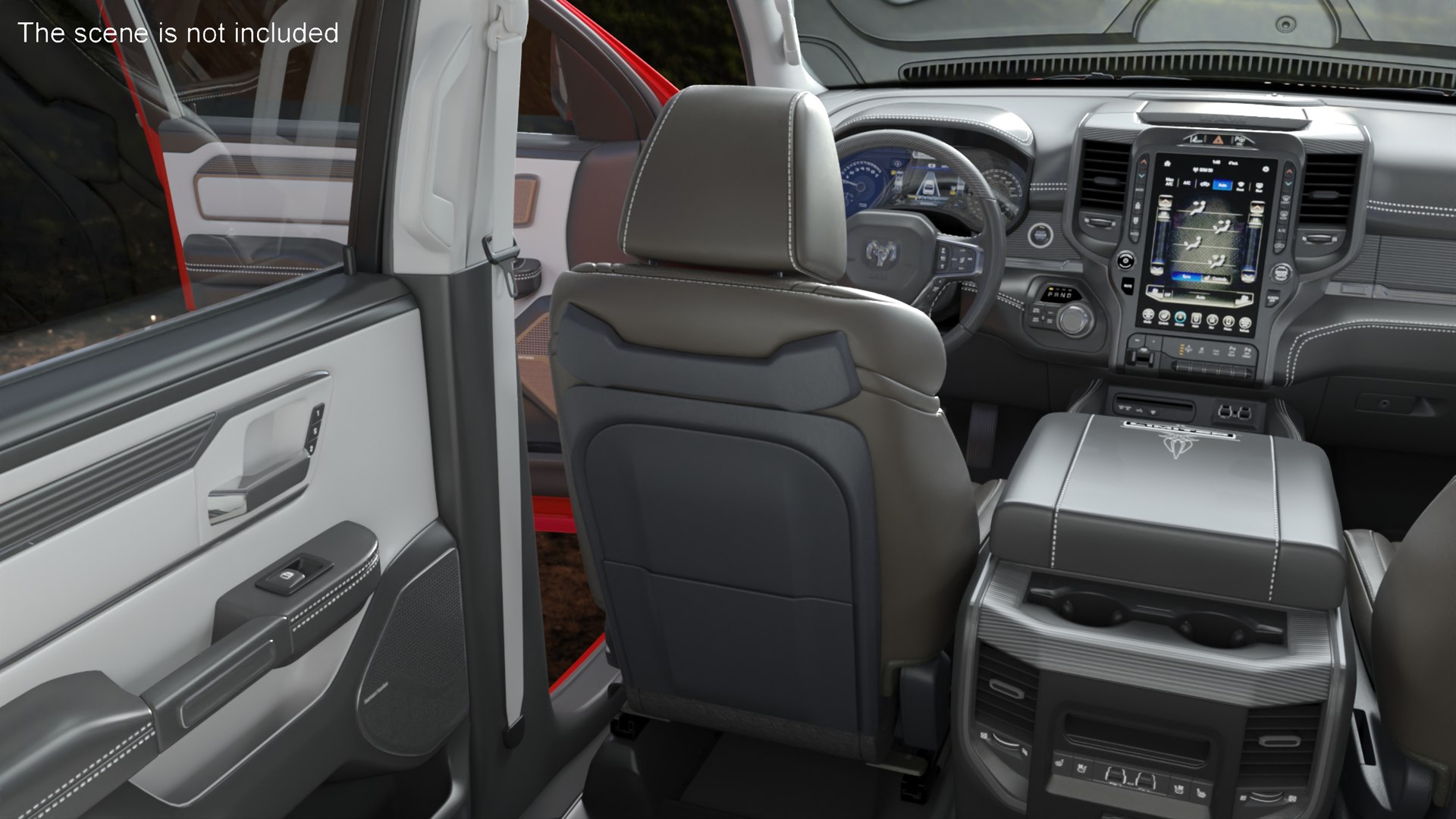 Car Driver Seat in Black Leather 3D model - TurboSquid 2161836