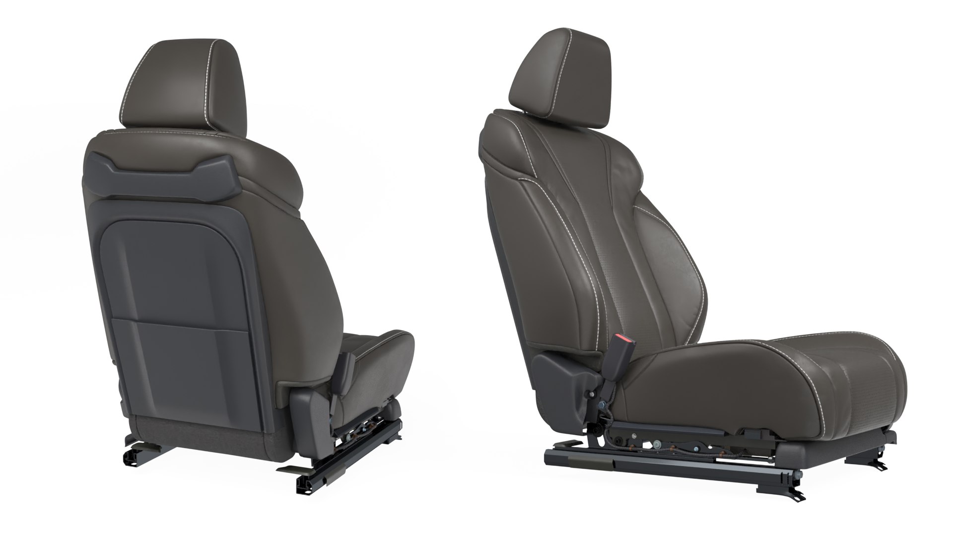 Car Driver Seat in Black Leather 3D model - TurboSquid 2161836