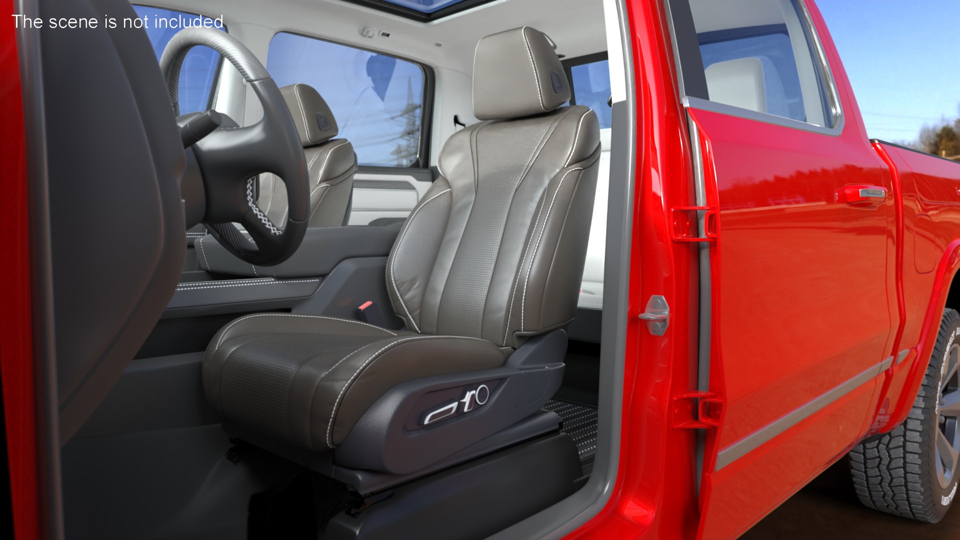 Car Driver Seat in Black Leather 3D model - TurboSquid 2161836