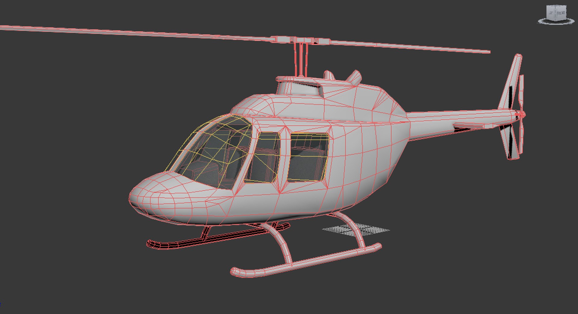 3d Model Helicopter Bell 206