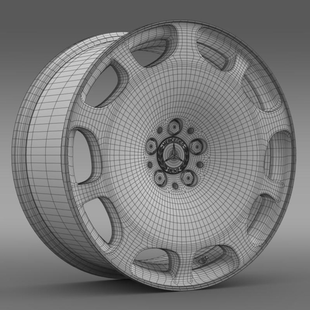 3d obj mercedes maybach rim