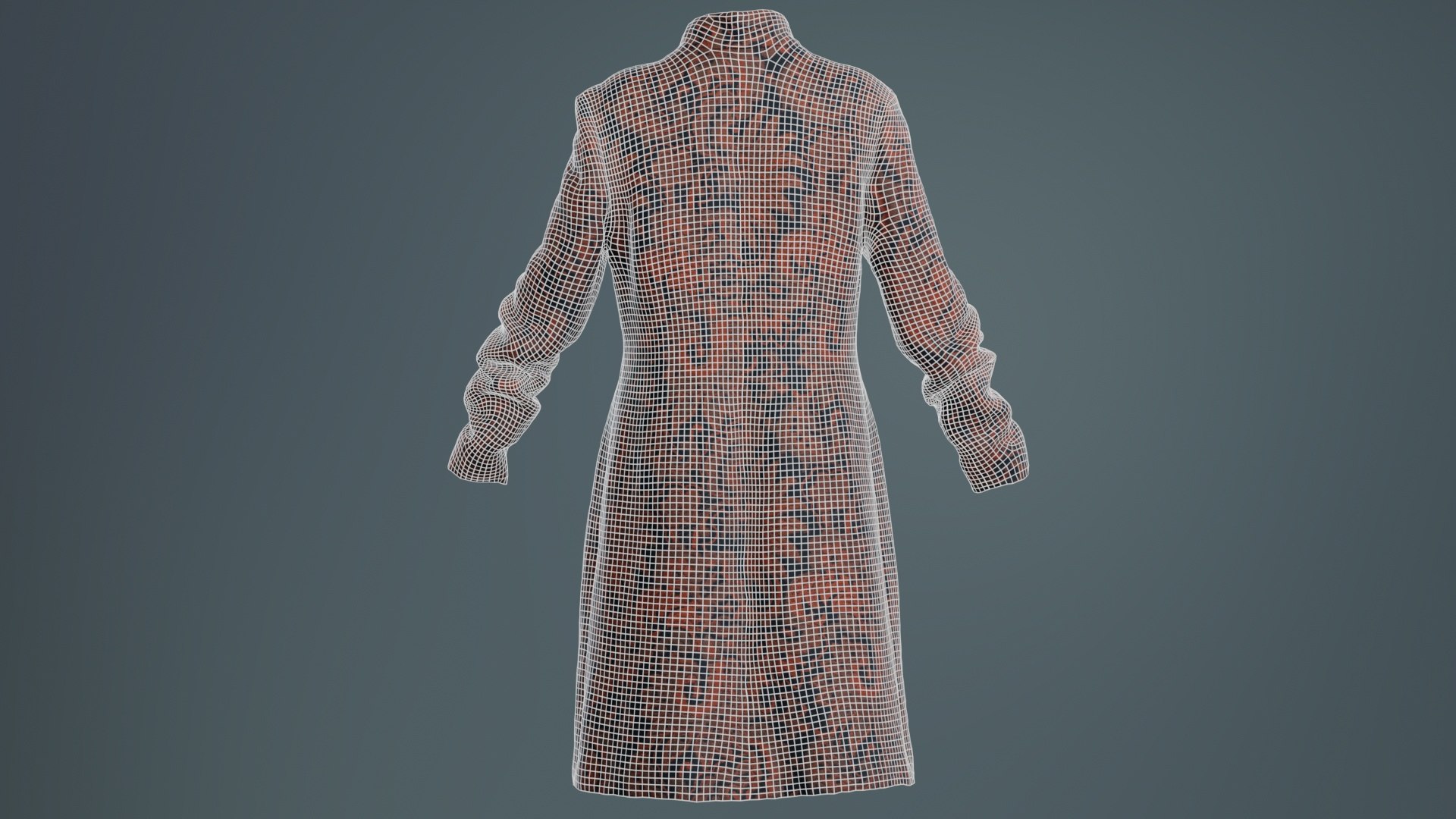 3D Tall Flower Decorated Coat Remastered - TurboSquid 2361440