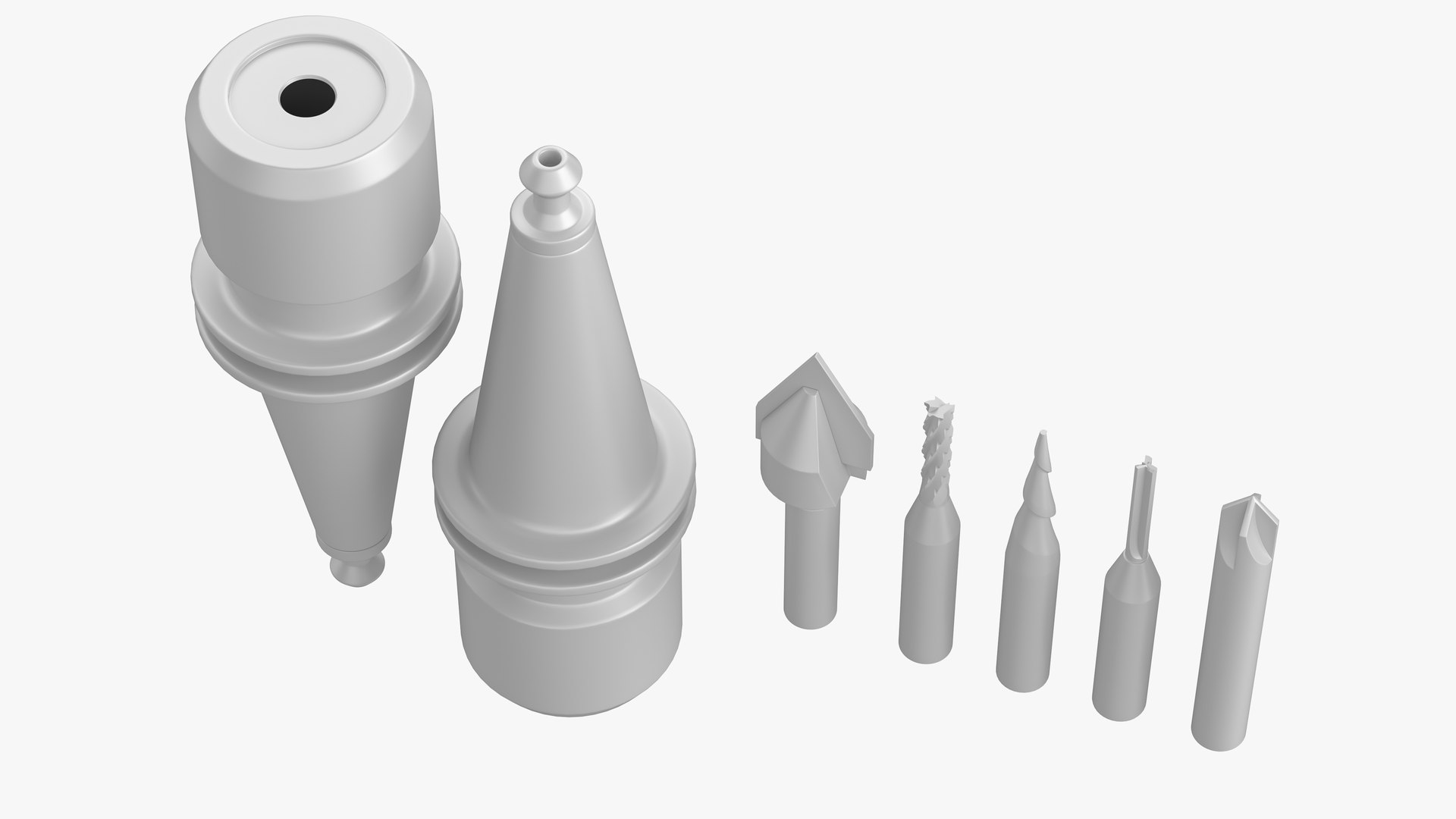 3D Lathe Drill Bits Model - TurboSquid 2237506