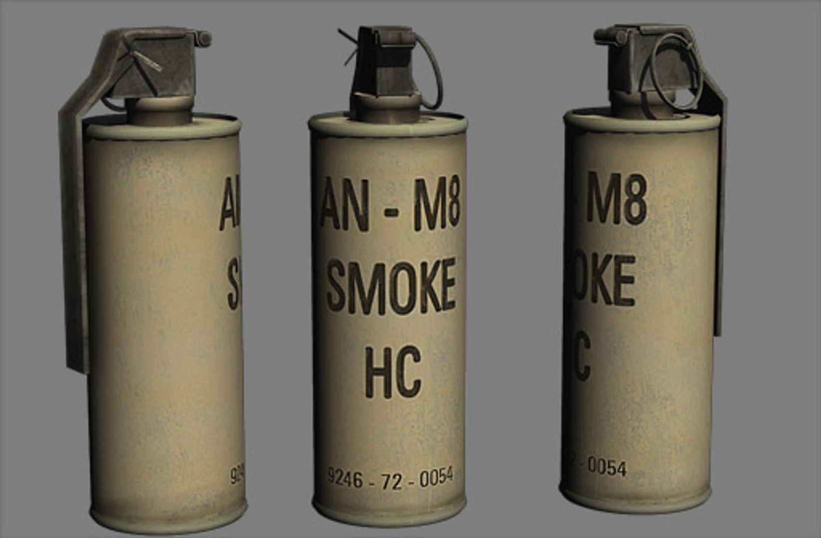 m8 smoke grenade 3d obj