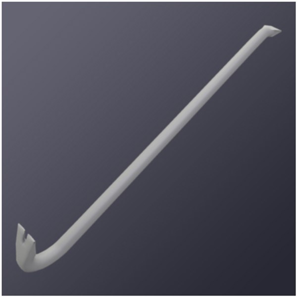 3ds max crowbar lever construction