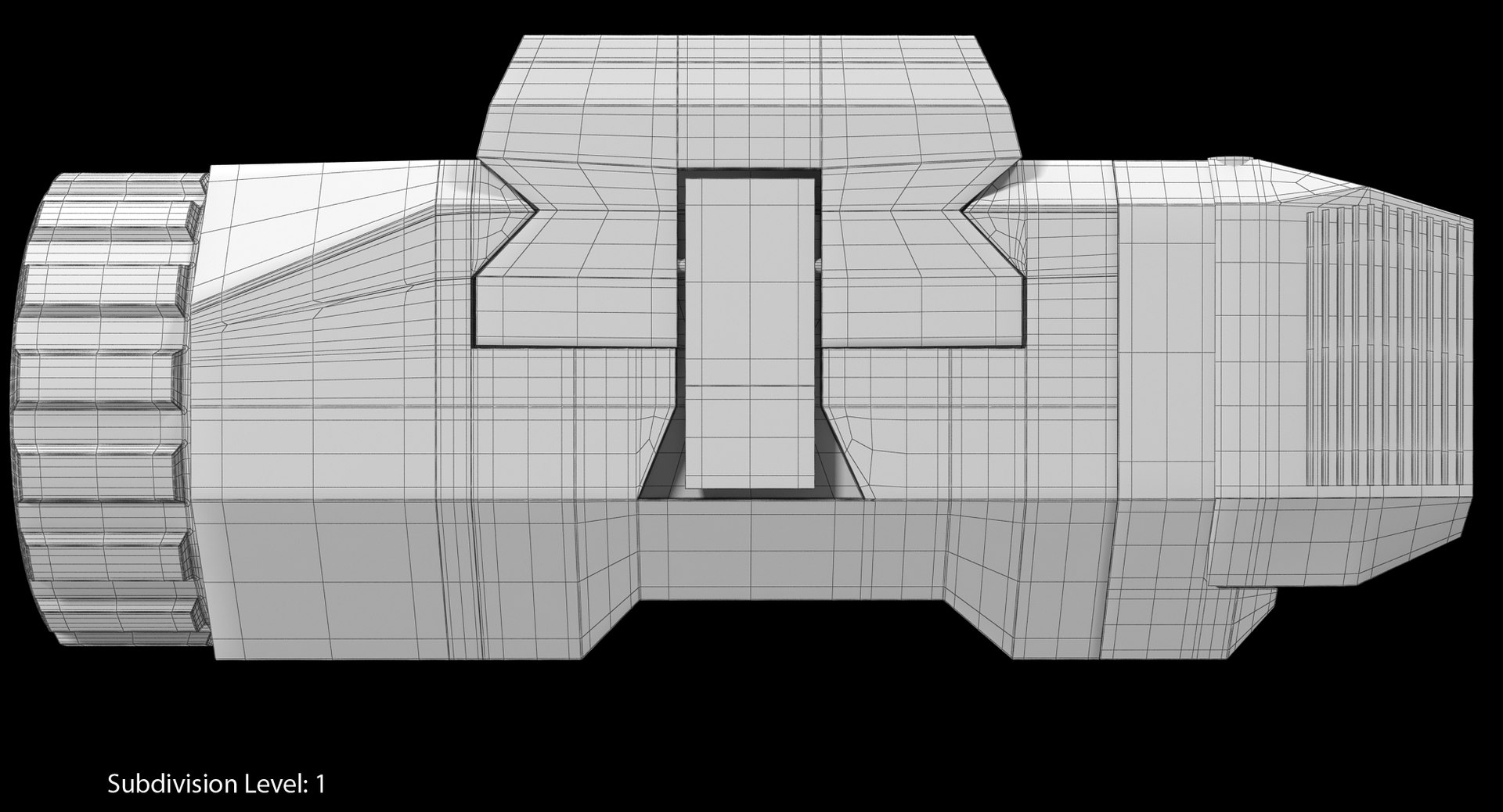 3d Model Inforce Tactical Flashlight