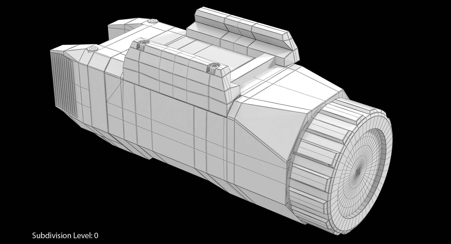 3d Model Inforce Tactical Flashlight