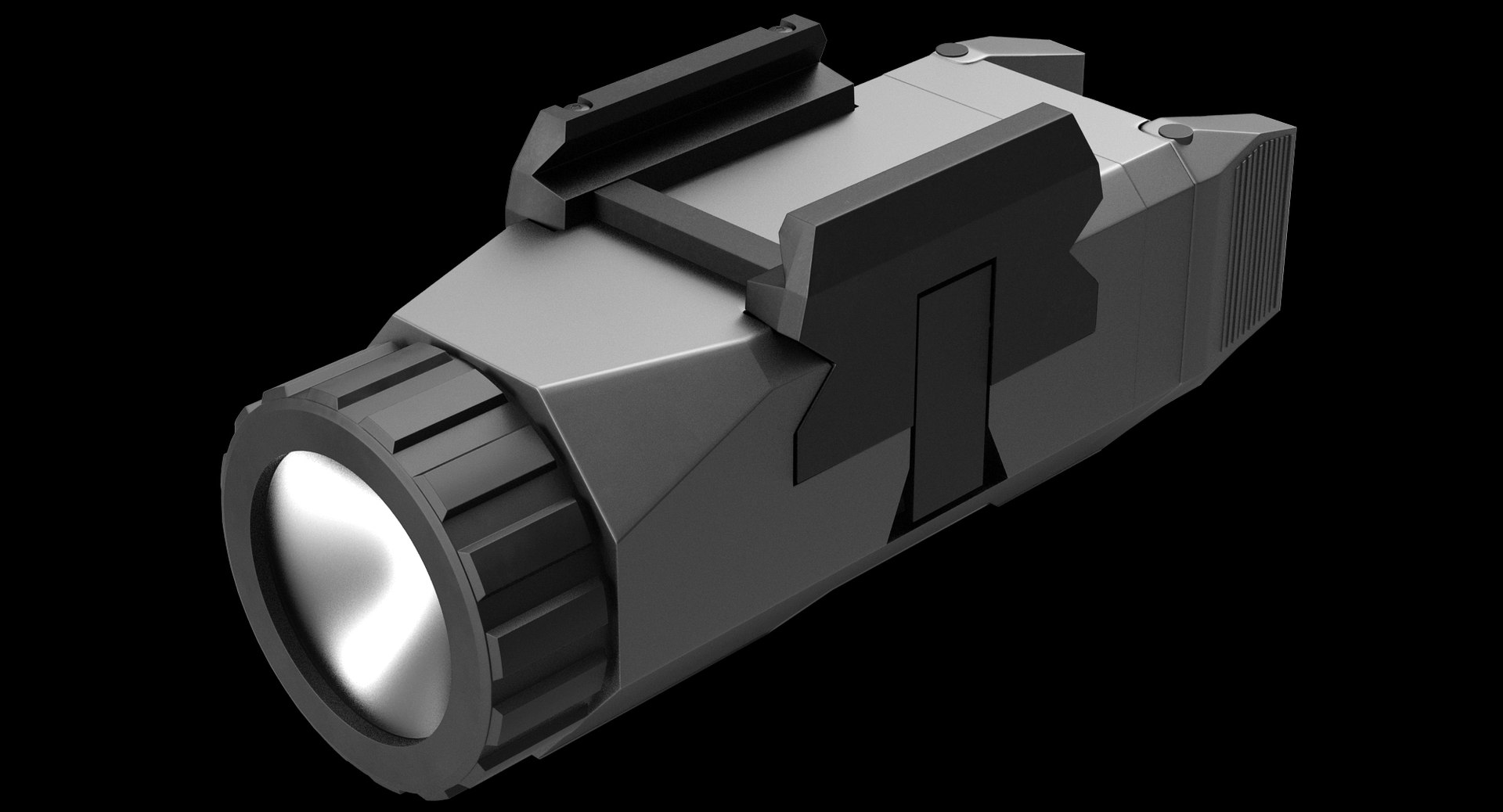 3d Model Inforce Tactical Flashlight