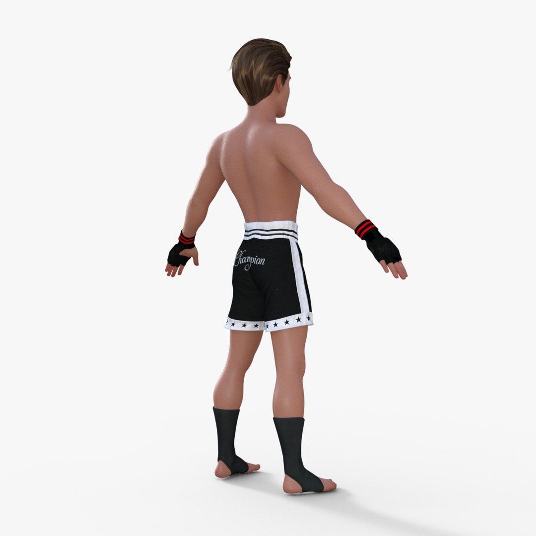 3D Boxer Boy Character - TurboSquid 1983358