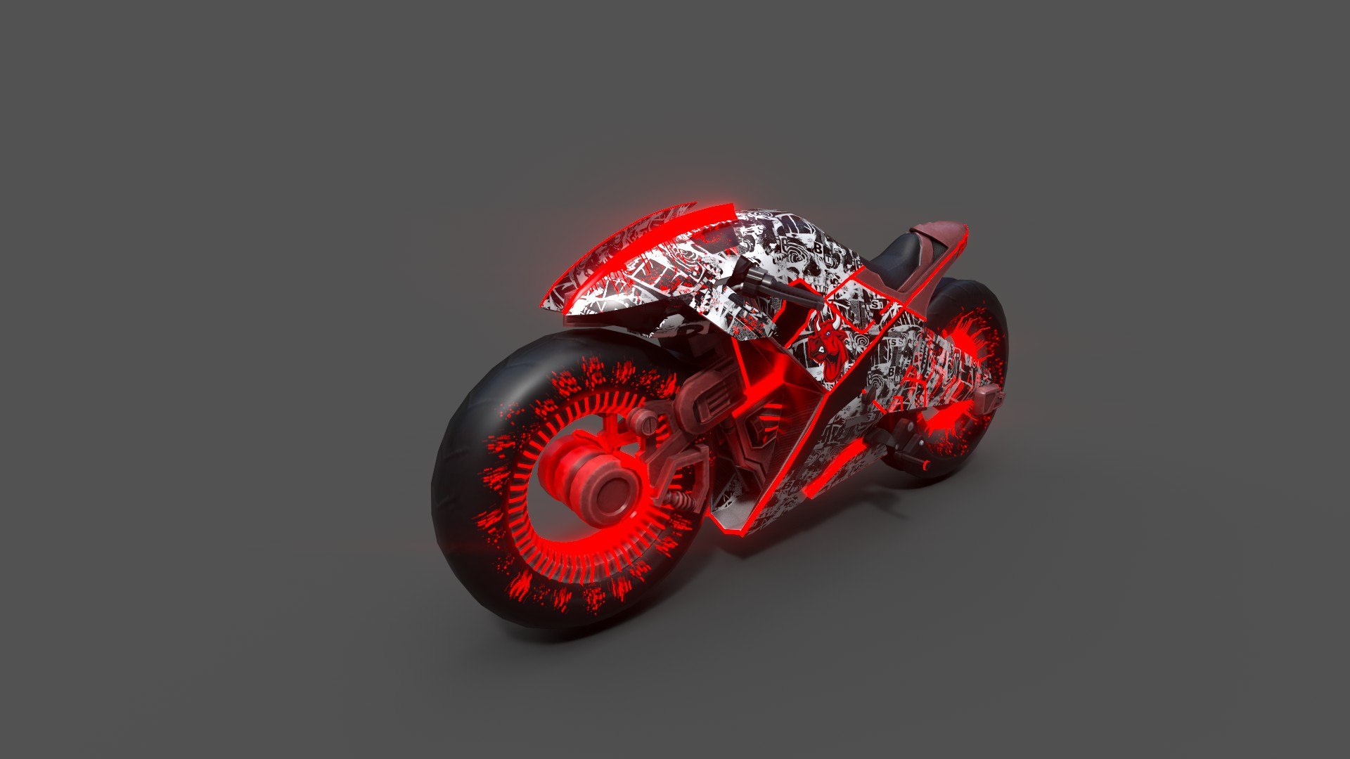 Sci-Fi Motorcycle Neon X2 3D Low Poly Model With 4k PBR Textures 3D model - TurboSquid 2182874