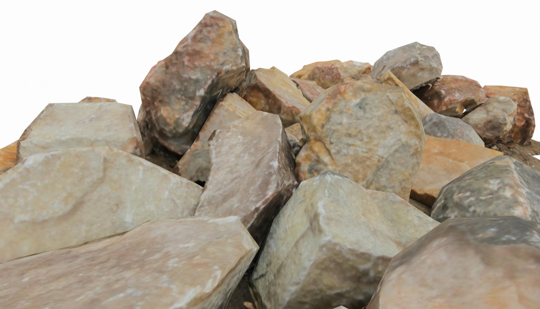 Rock Pile 3D Model - TurboSquid 1494101