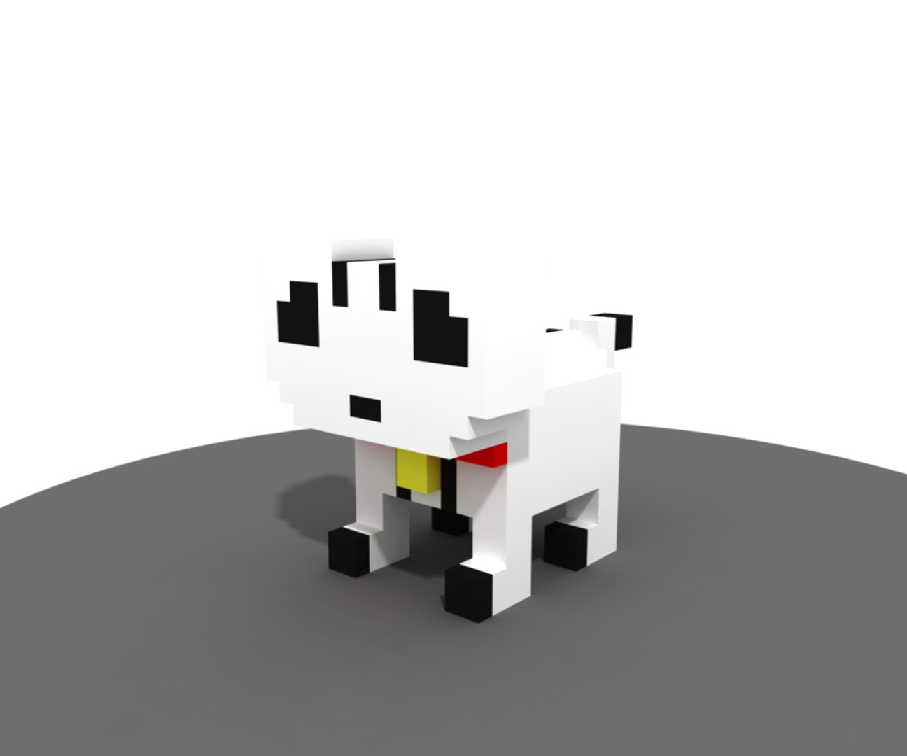 3d Voxel Cat