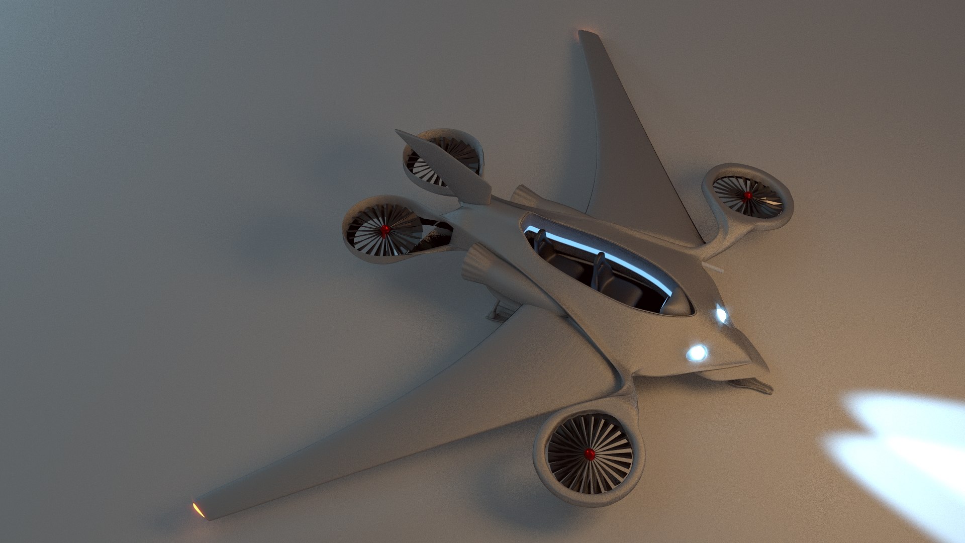 3d Model Futuristic Plane Jet