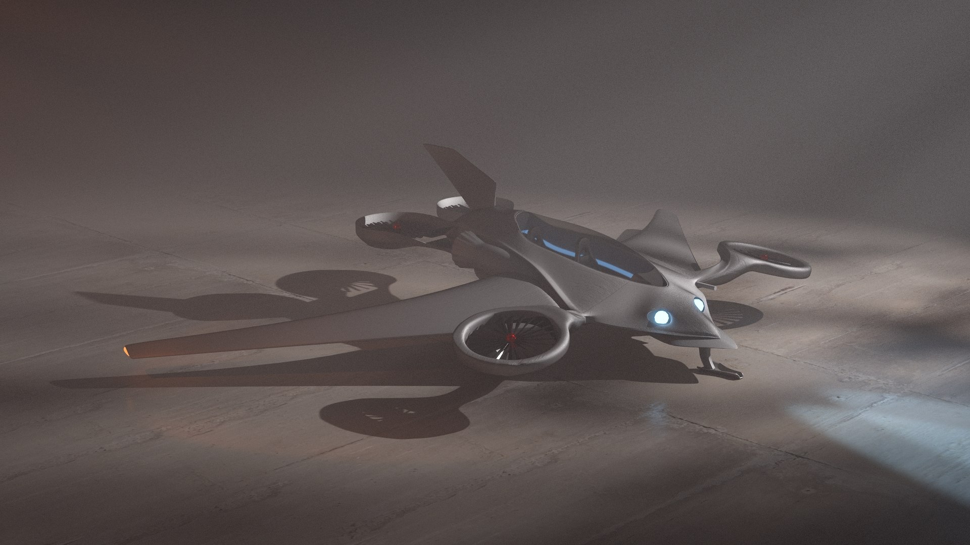 3d Model Futuristic Plane Jet