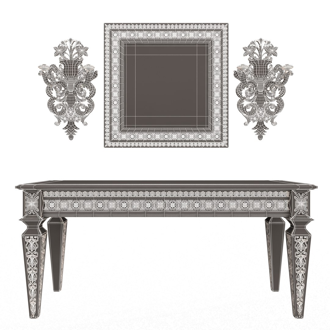 Classic Console Table 015 3D Model - TurboSquid 2326427