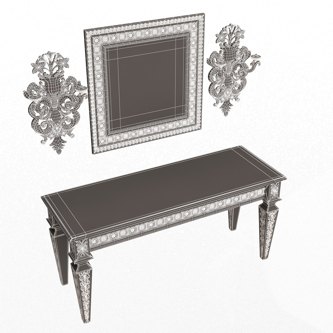 Classic Console Table 015 3D Model - TurboSquid 2326427