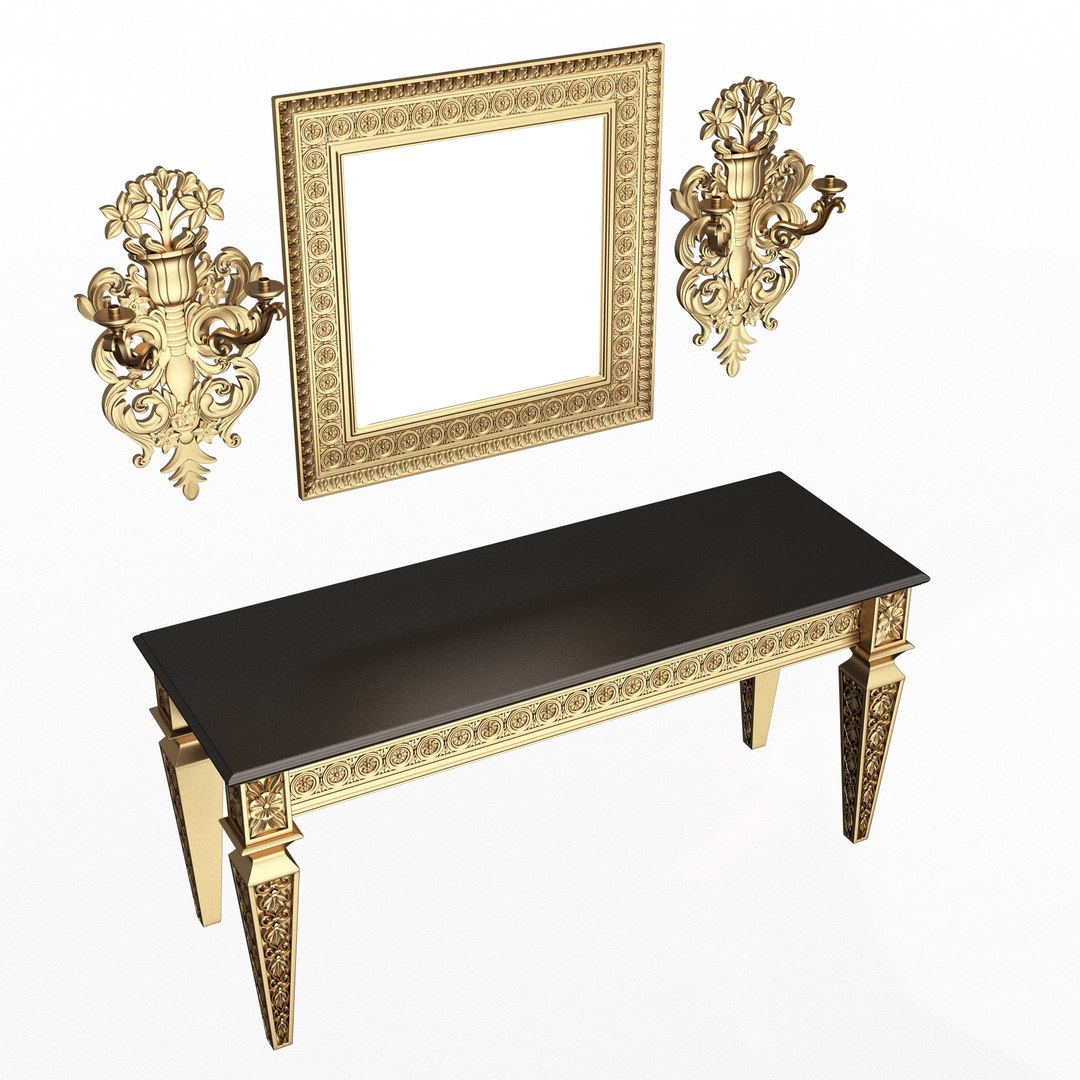 Classic Console Table 015 3D Model - TurboSquid 2326427