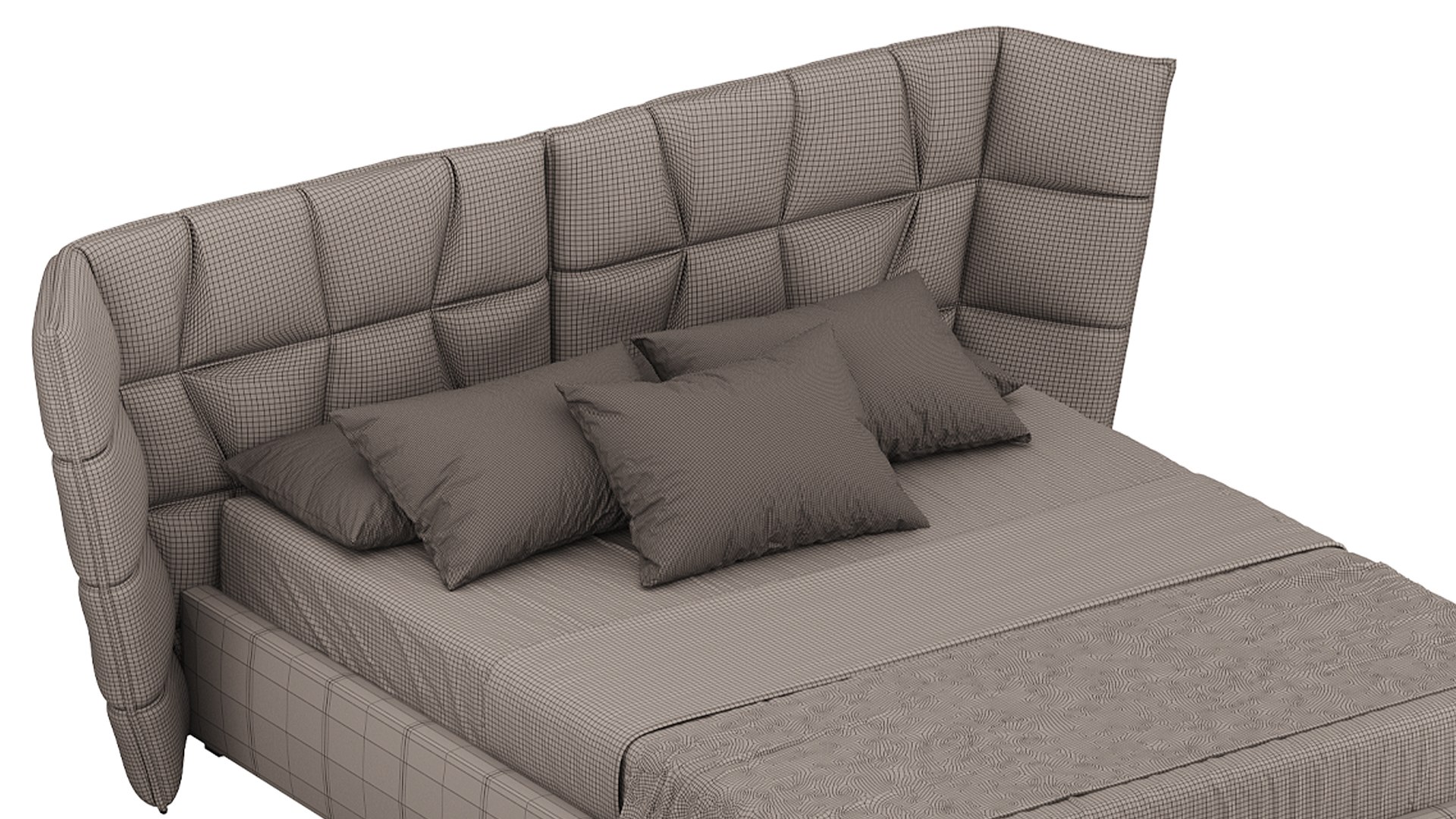 Bed Grey Husk Model - TurboSquid 2330543