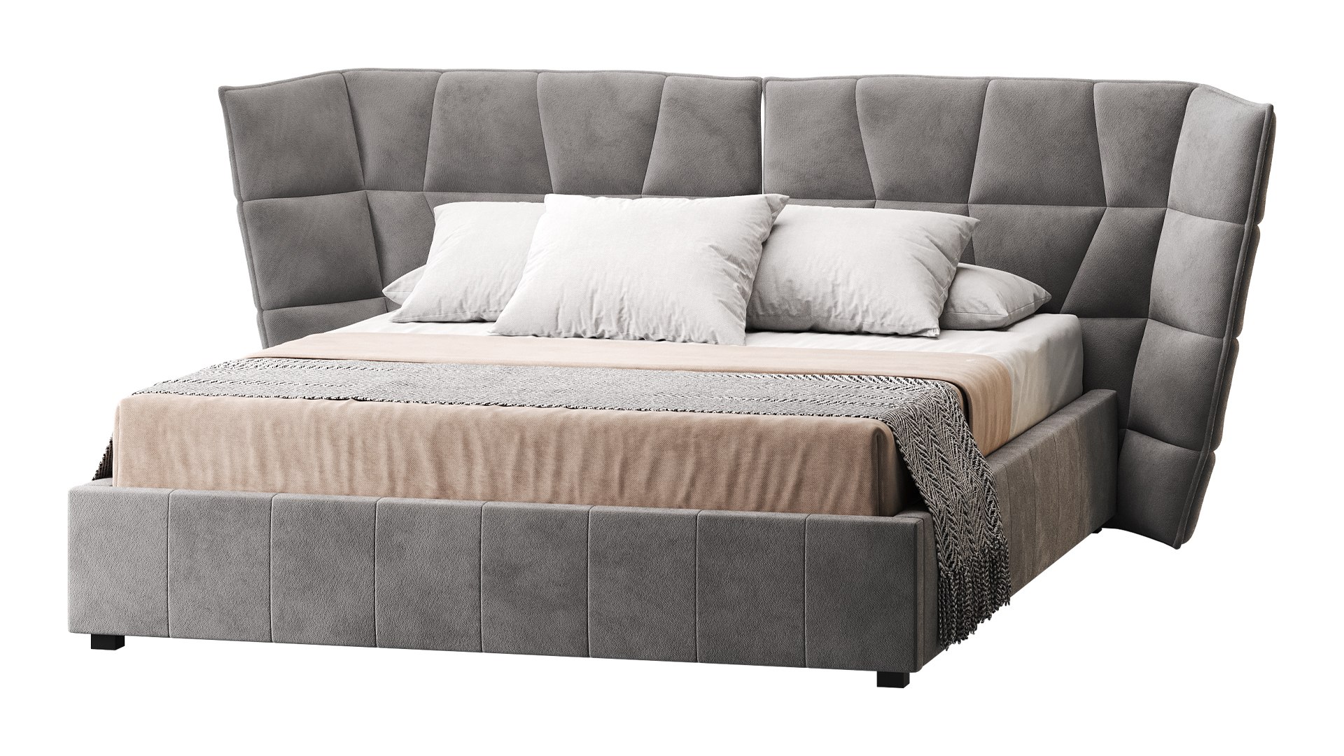 Bed Grey Husk Model - TurboSquid 2330543