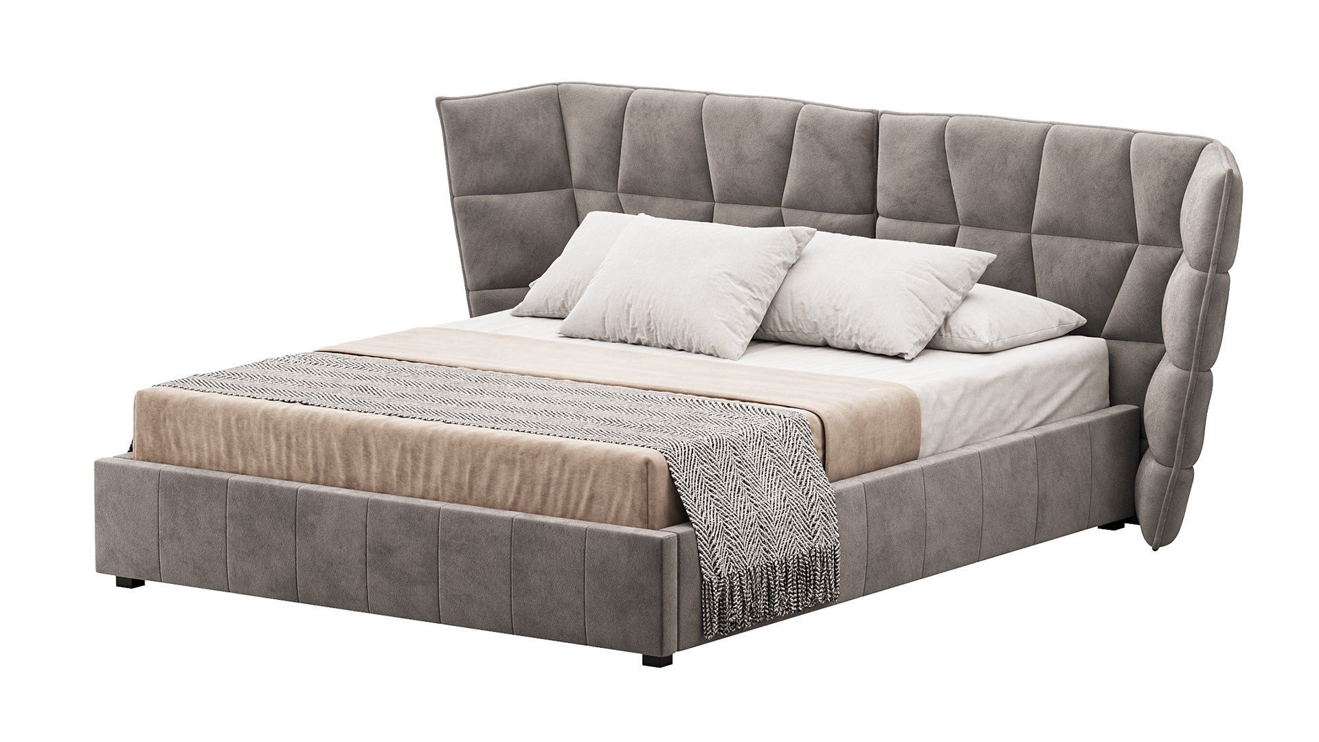 Bed Grey Husk Model - TurboSquid 2330543