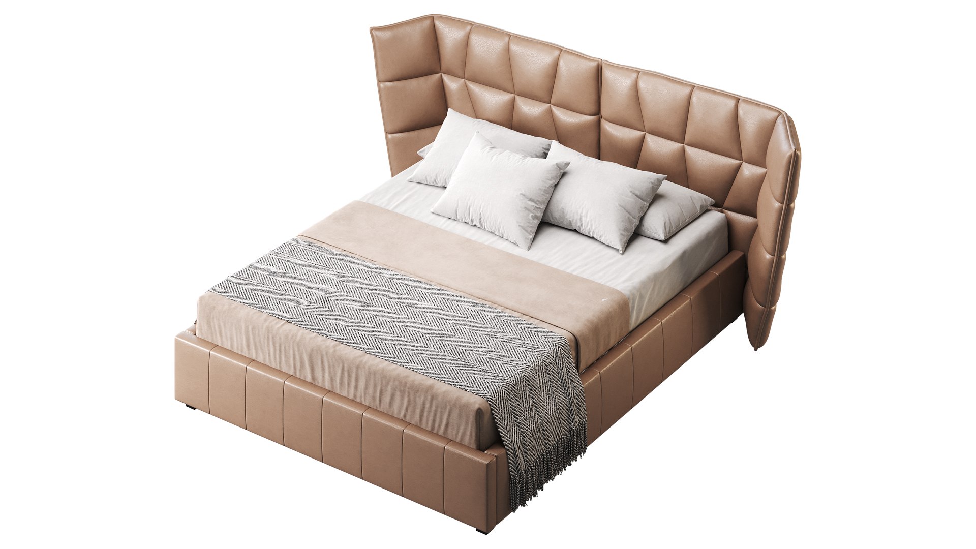 Bed Grey Husk Model - TurboSquid 2330543