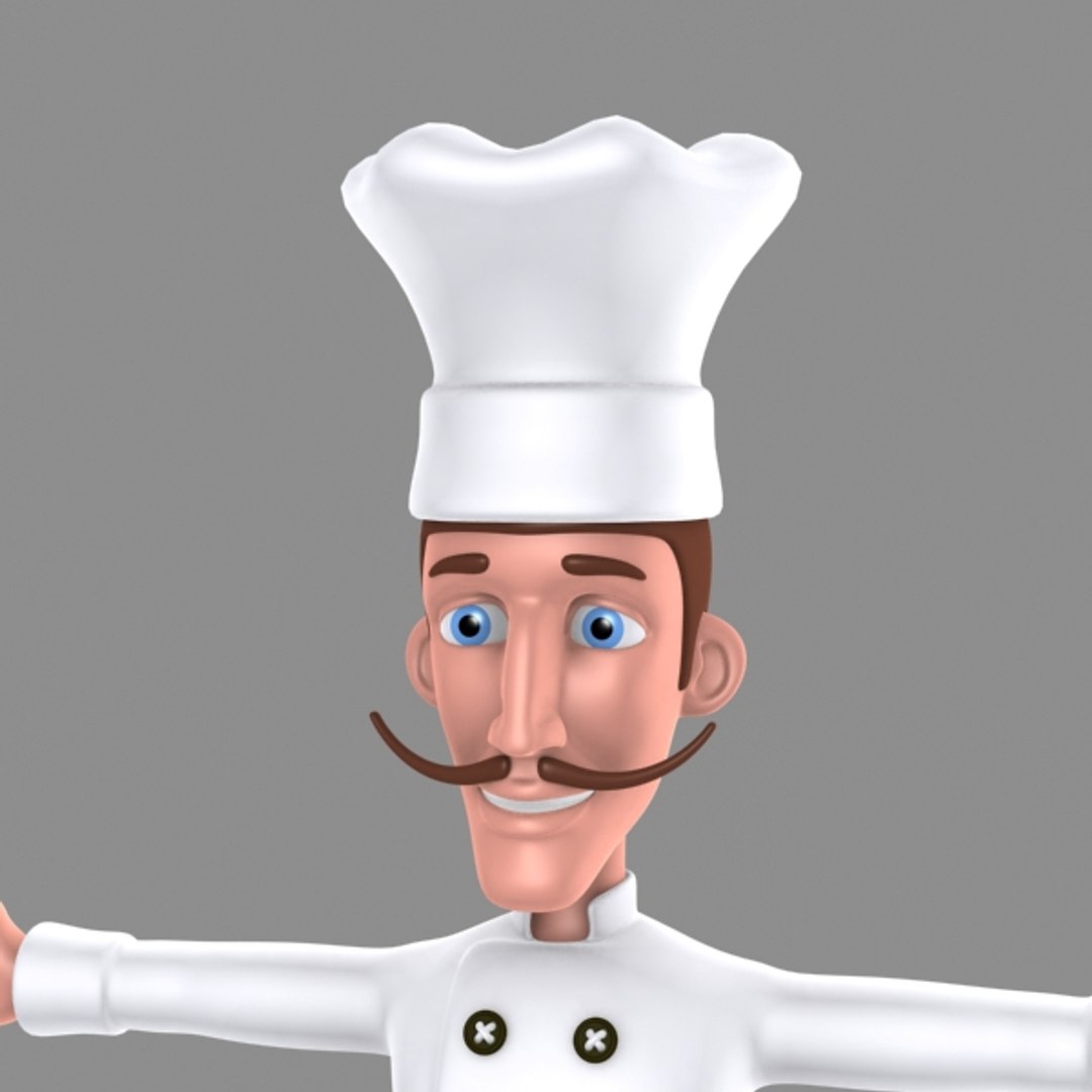 Cartoon Man Chef Max