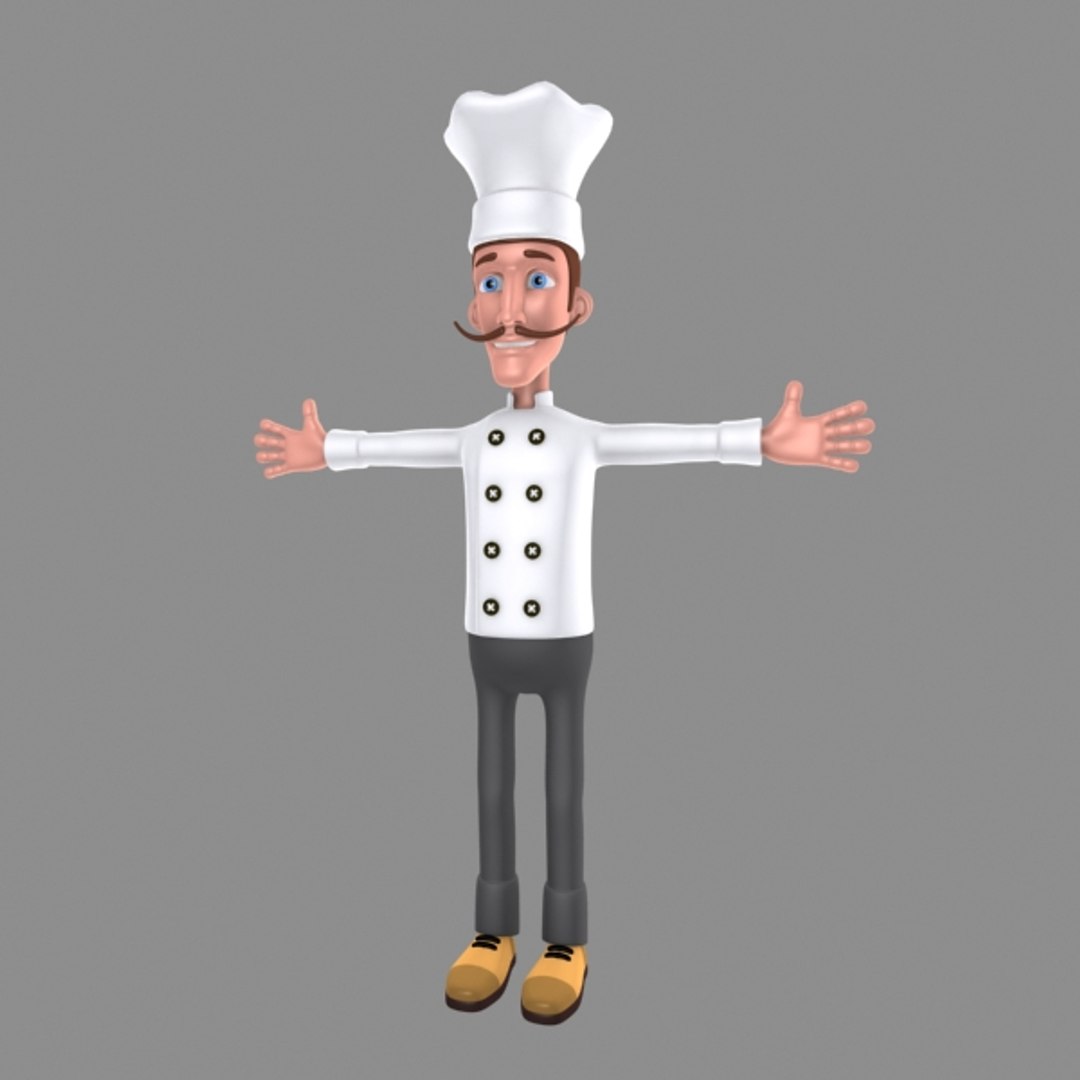 Cartoon Man Chef Max