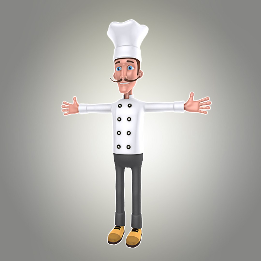 Cartoon Man Chef Max
