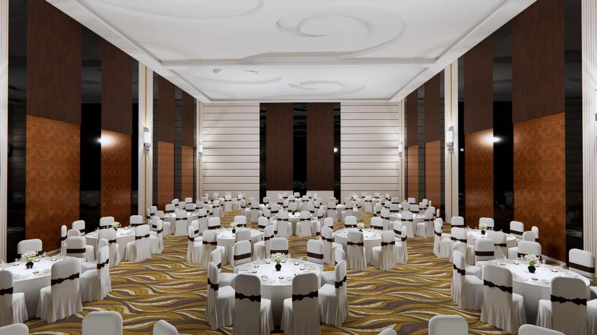 Luxury Hotel Ballroom 3D Model - TurboSquid 1812946