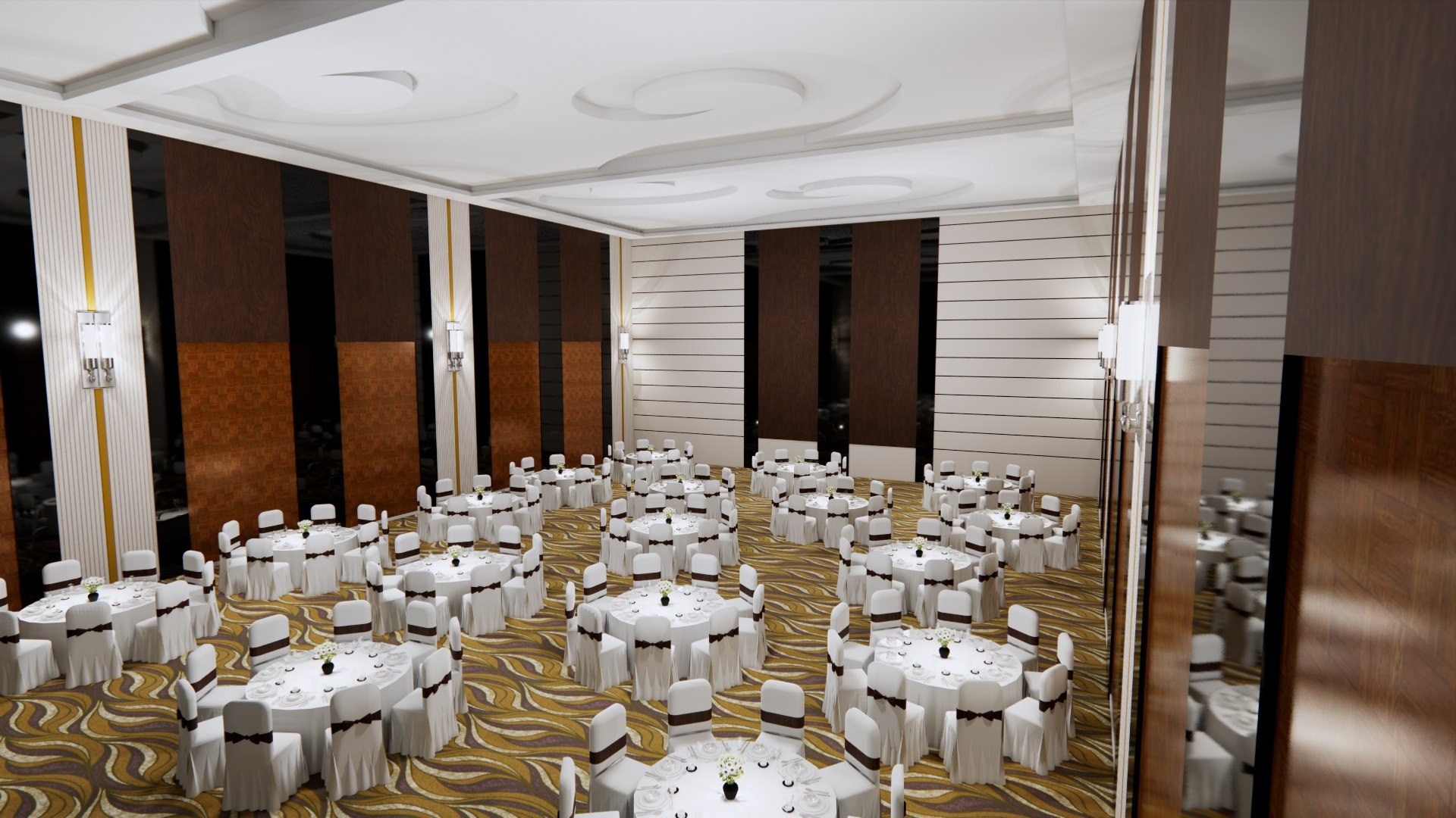 Luxury Hotel Ballroom 3D Model - TurboSquid 1812946