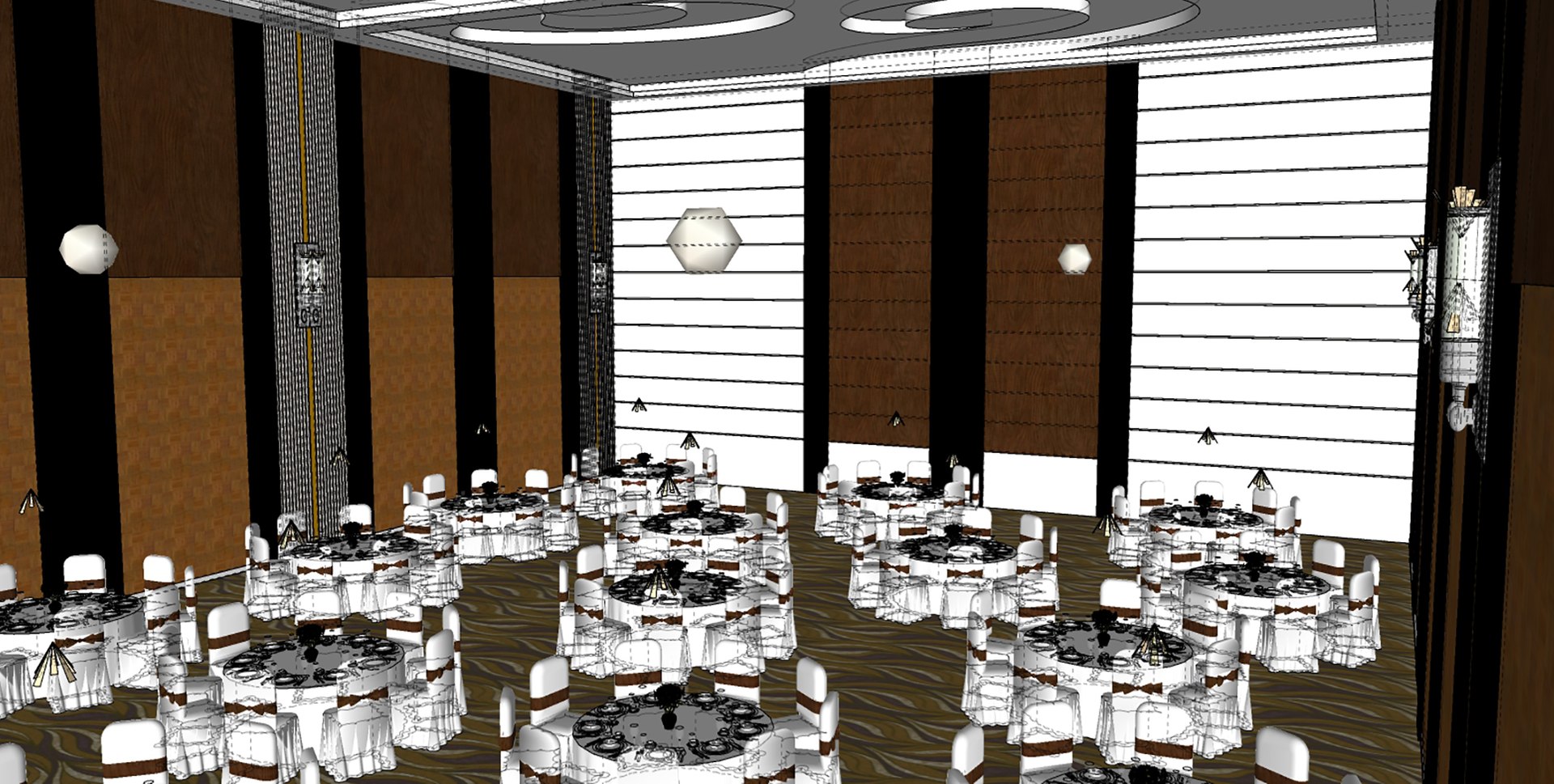 Luxury Hotel Ballroom 3D Model - TurboSquid 1812946