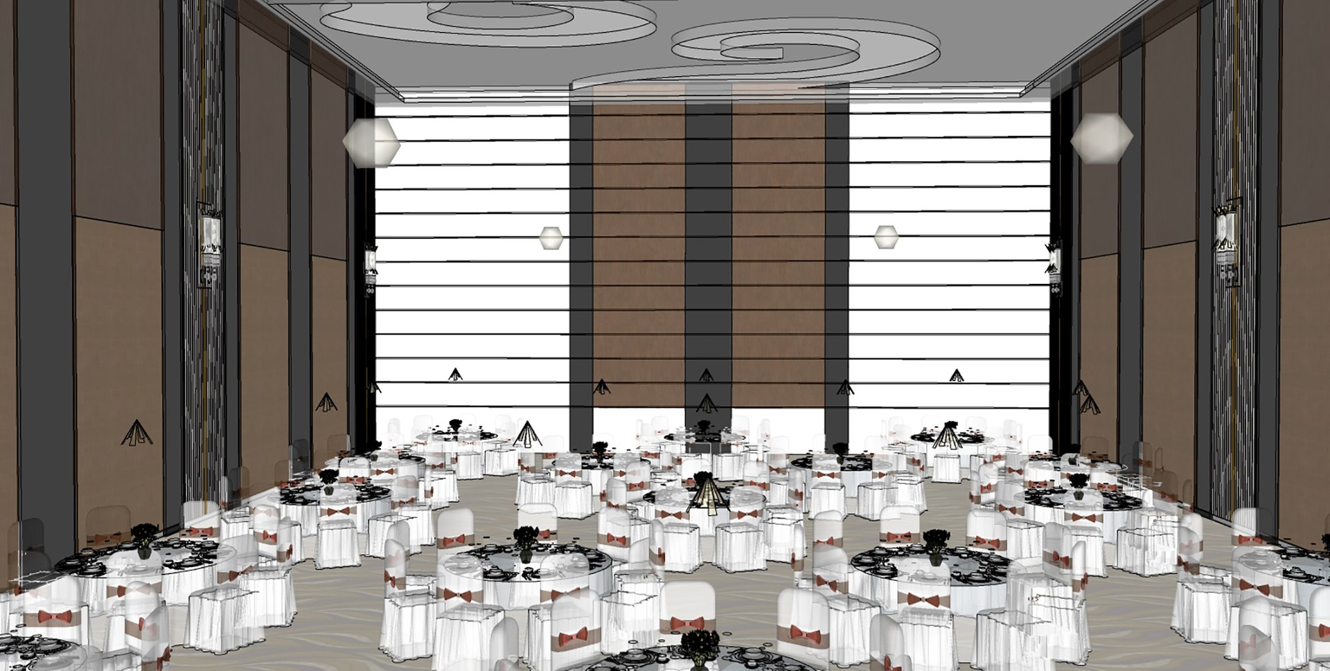 Luxury Hotel Ballroom 3D Model - TurboSquid 1812946