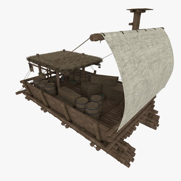 modelo 3d Catamarán mercante medieval con textura. - TurboSquid 965298