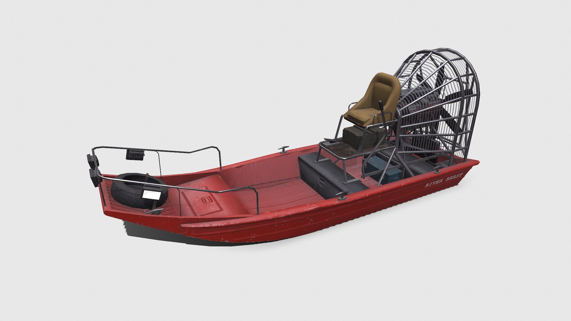 Airboat Low-poly PBR 3D Model - TurboSquid 2004620